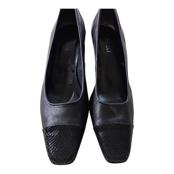 Vaneli | Shoes | Vaneli Black Leather Pumps With A Low Heel And ...